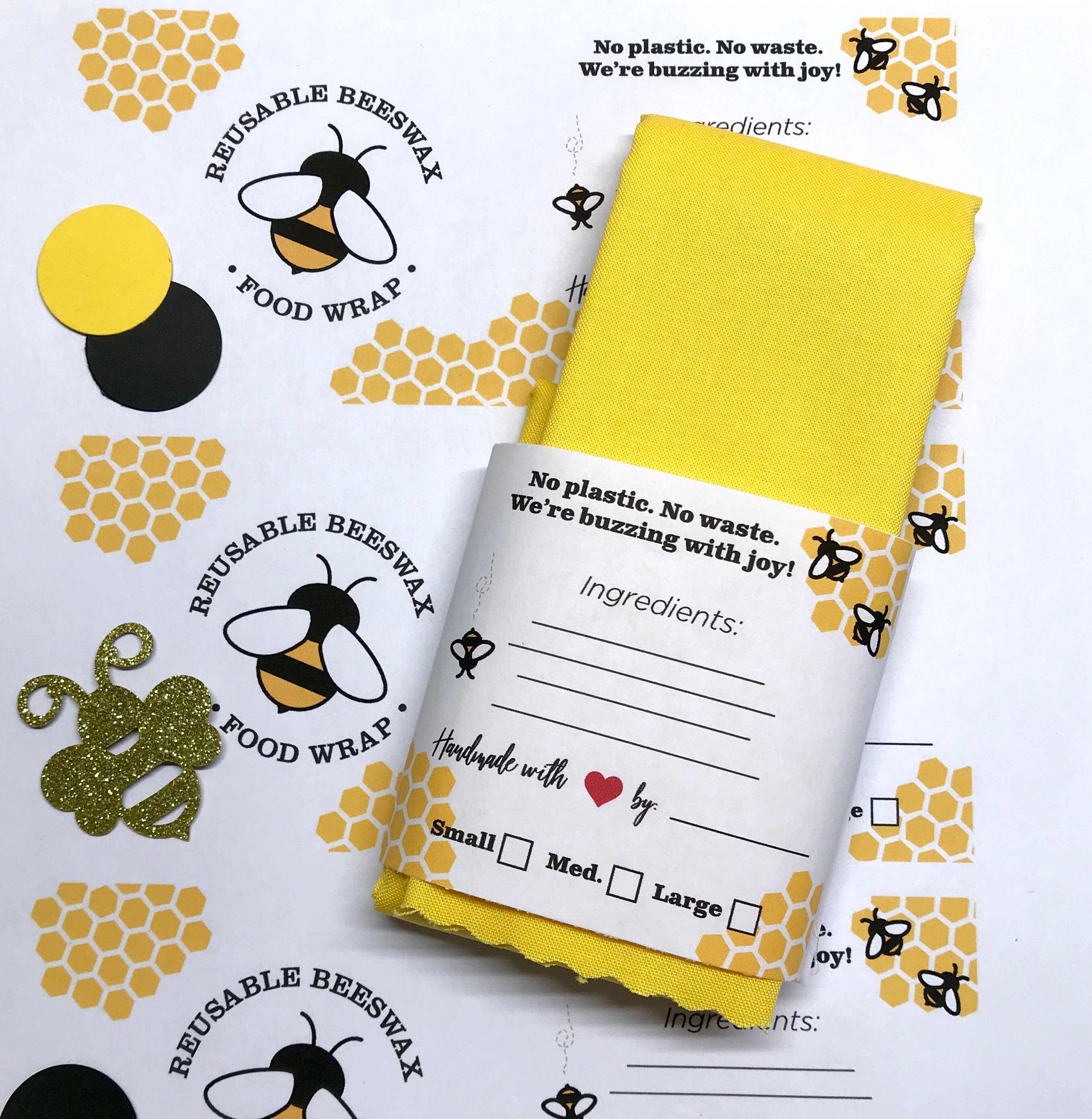 DIY Beeswax Wrap Labels: Printable Gift Tag (PDF/JPG) - Etsy