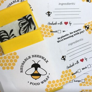 DIY Beeswax Wrap Labels: Printable Gift Tag (PDF/JPG) - Etsy