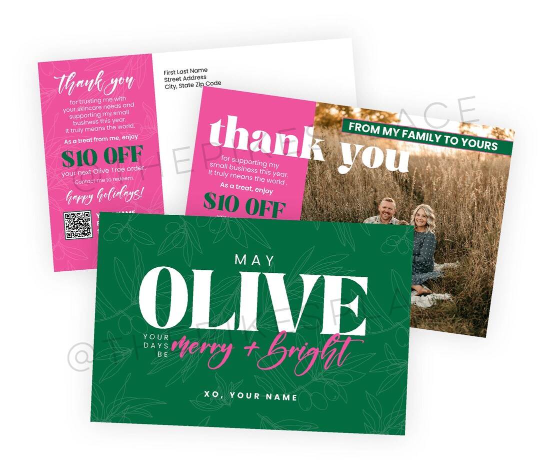 Olive Tree People Personalized Holiday Card - 4" X 6" - Etsy