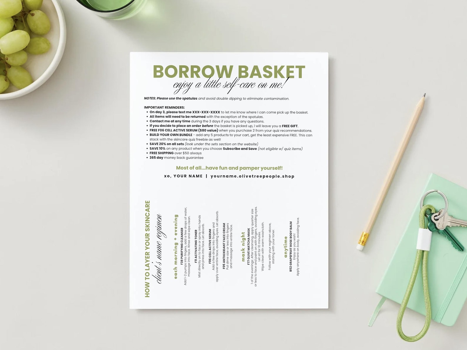 CANVA TEMPLATE - Borrow Basket Flyer - Olive Tree People - Etsy