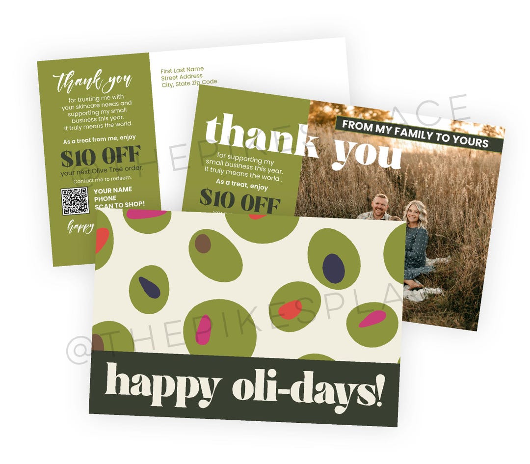 DIGITAL FILE - Olive Tree People Happy Oli-days - 4x6 Personalized File ...