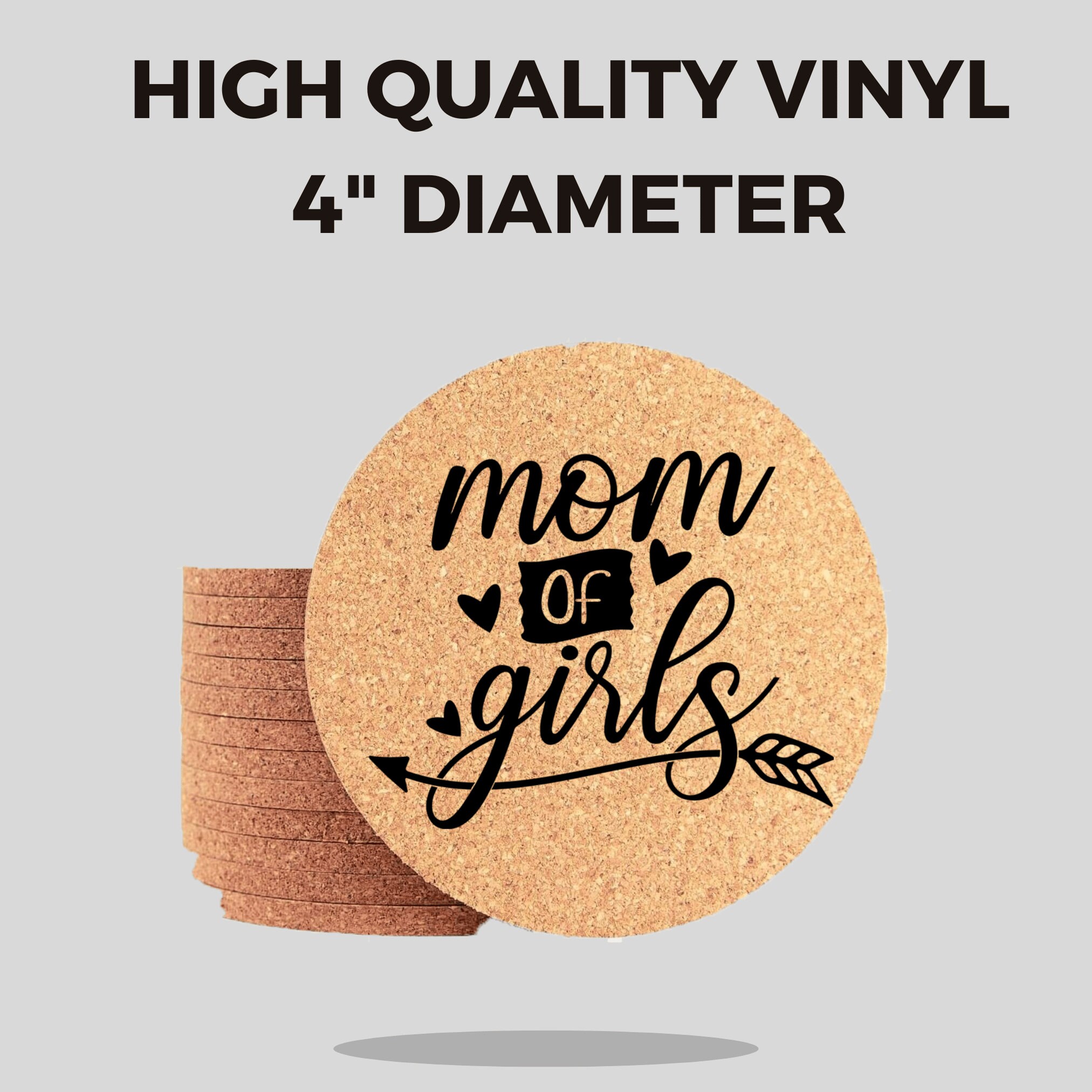 Mom of Girls 4pc Coaster Set, Mom Coasters, Fun Coffee Coasters, Coffee ...