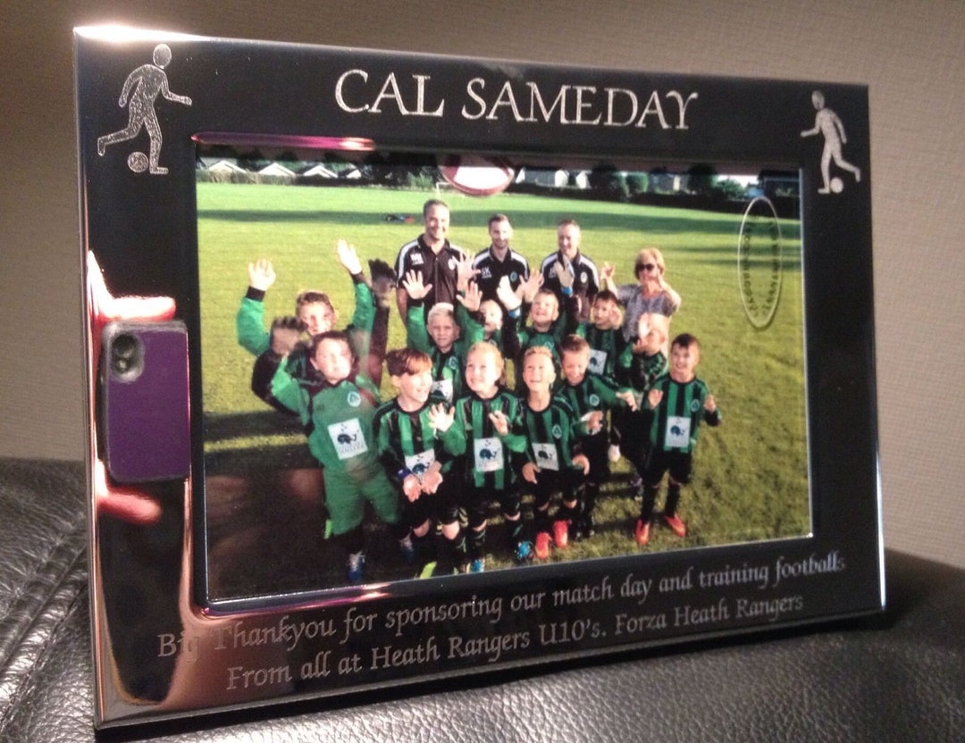 Personalised Engraved Silver Plated Football Photo Frame 6" X 4" - Etsy UK