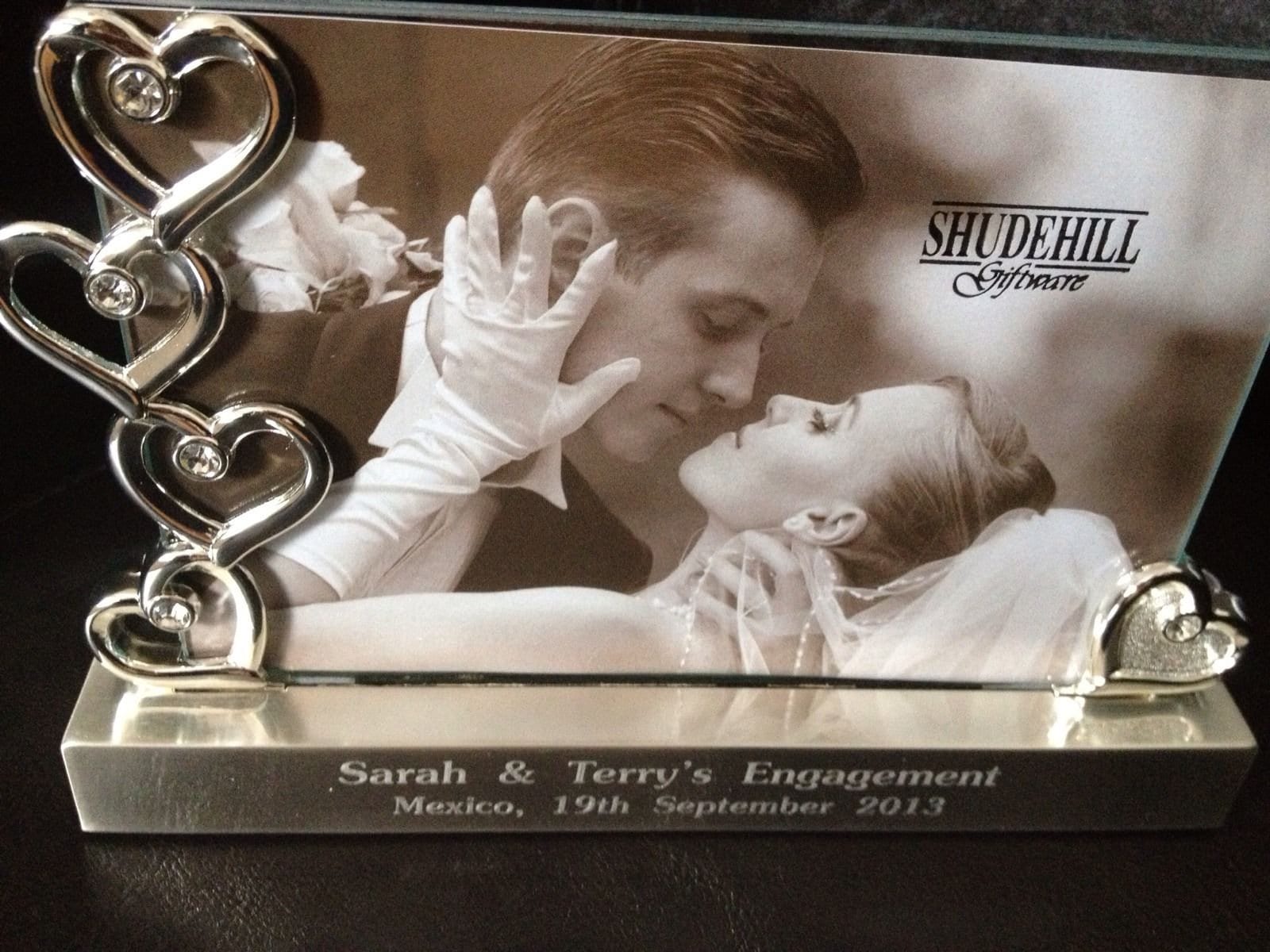 Personalised Engraved Silver Hearts Photo Frame 6 X 4" Wedding ...