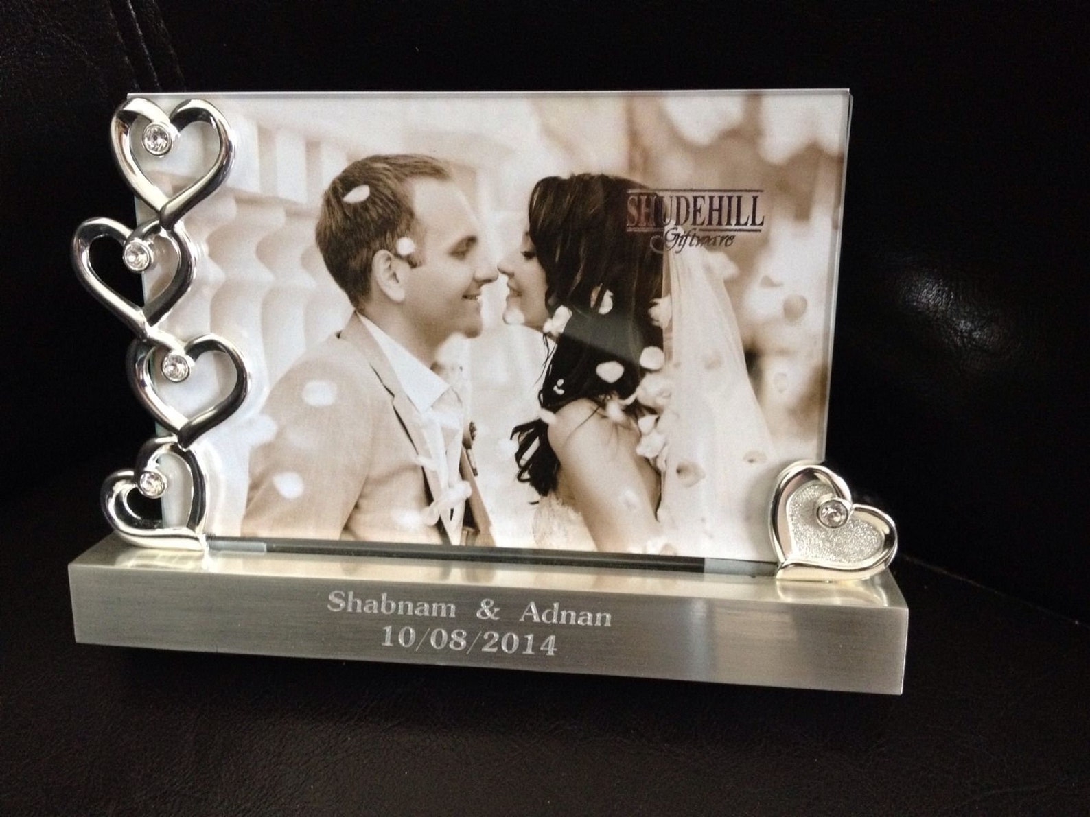 Personalised Engraved Silver Hearts Photo Frame 6 X 4 - Etsy UK