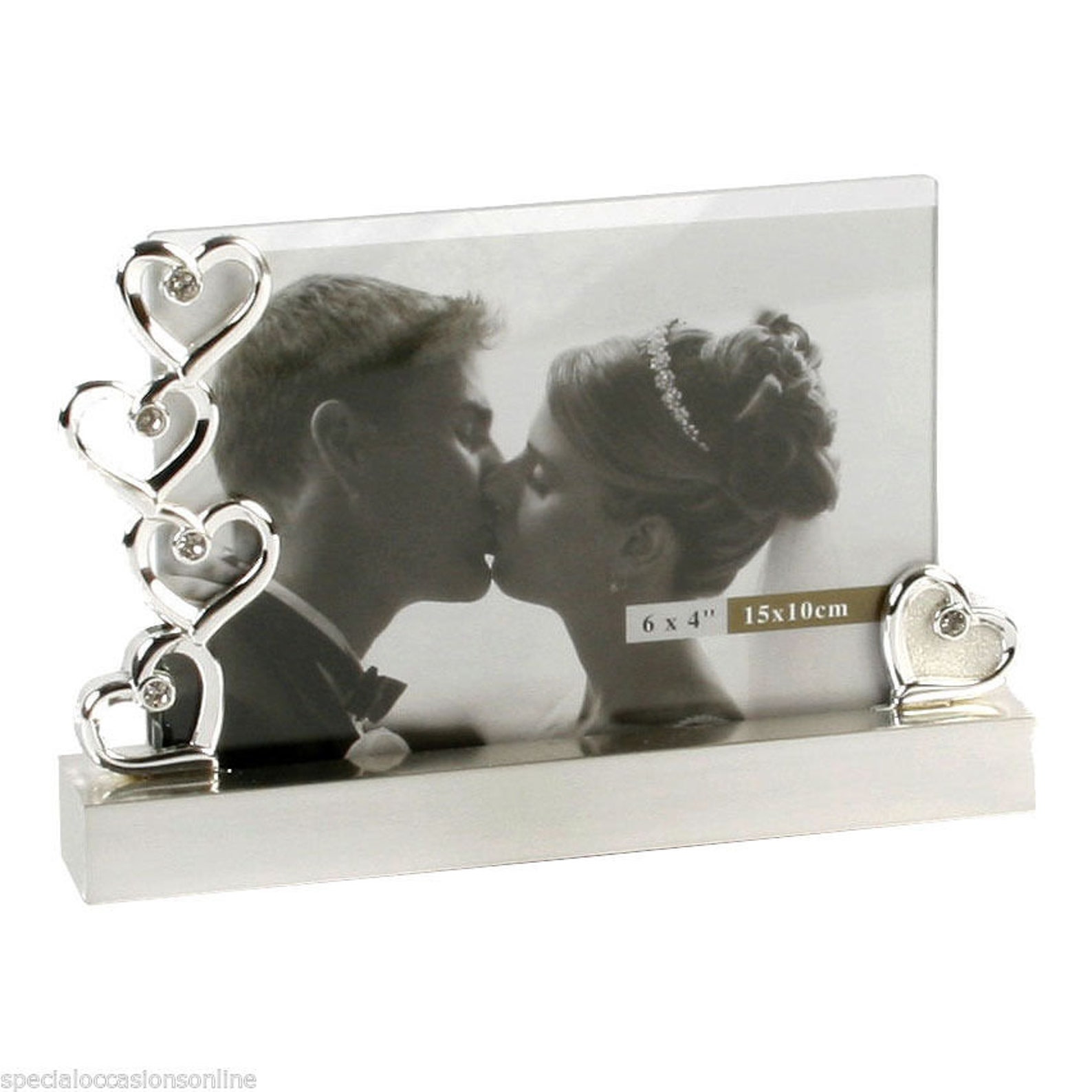 Personalised Engraved Silver Hearts Photo Frame 6 X 4 - Etsy UK