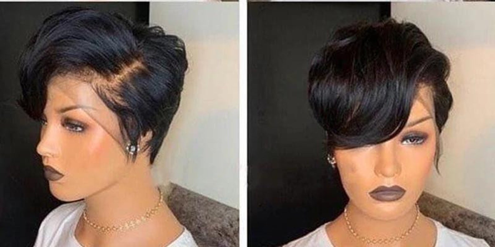 Pixie Cut Lace Frontal Wig Pixie Cut Wig Human Hair Pixie - Etsy UK