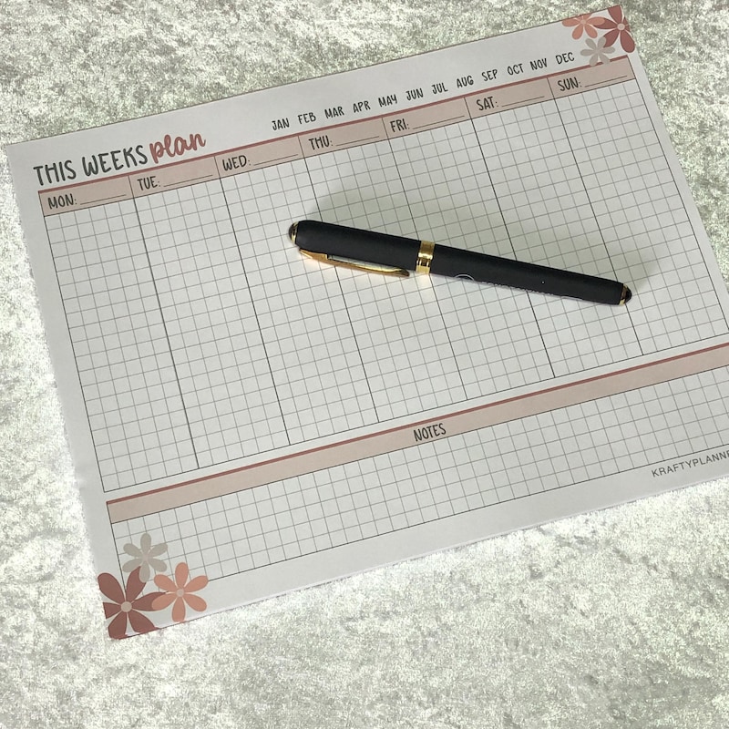 Weekly Planner Pad - Etsy