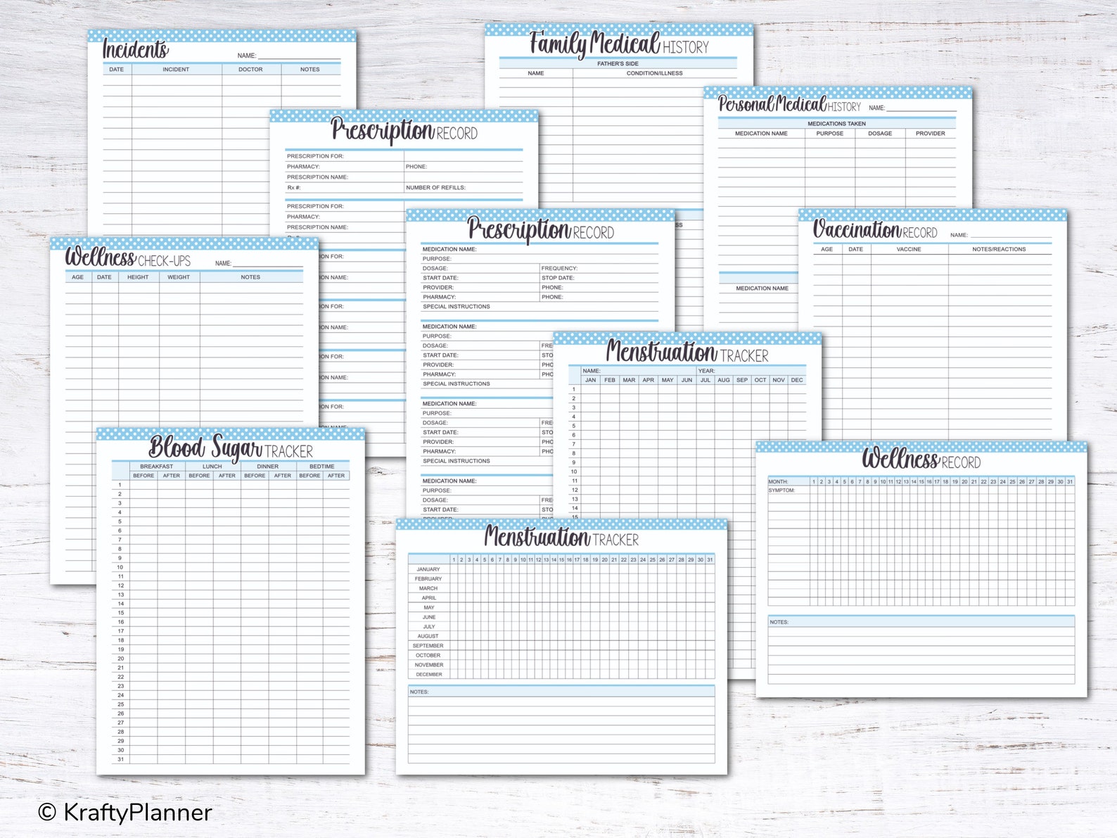 Medical Planner Printable Health Organizer Doctor Appt Tracker Health ...