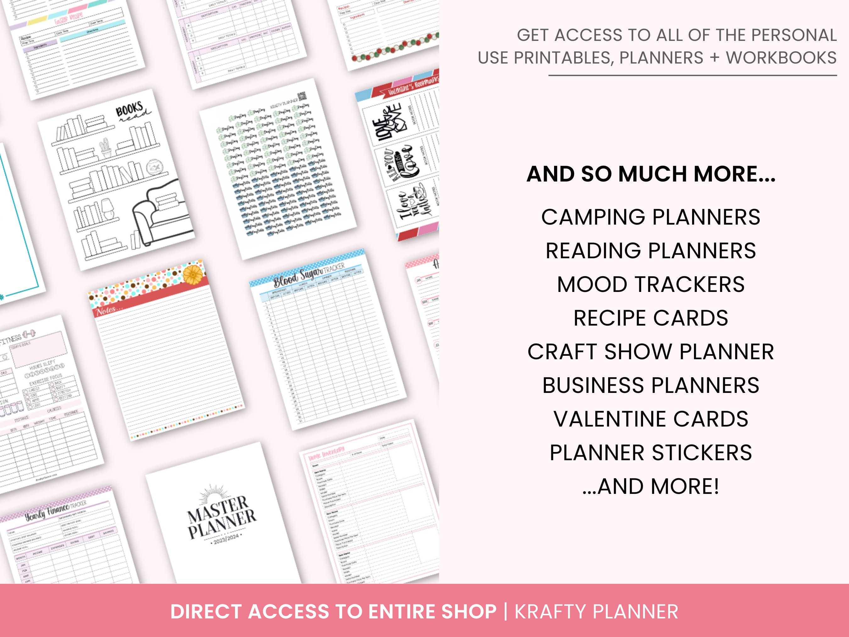Krafty Planner Printable Vault | All-in-one Access Pass Lifetime Shop ...