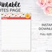 Printable Notes Page - Etsy