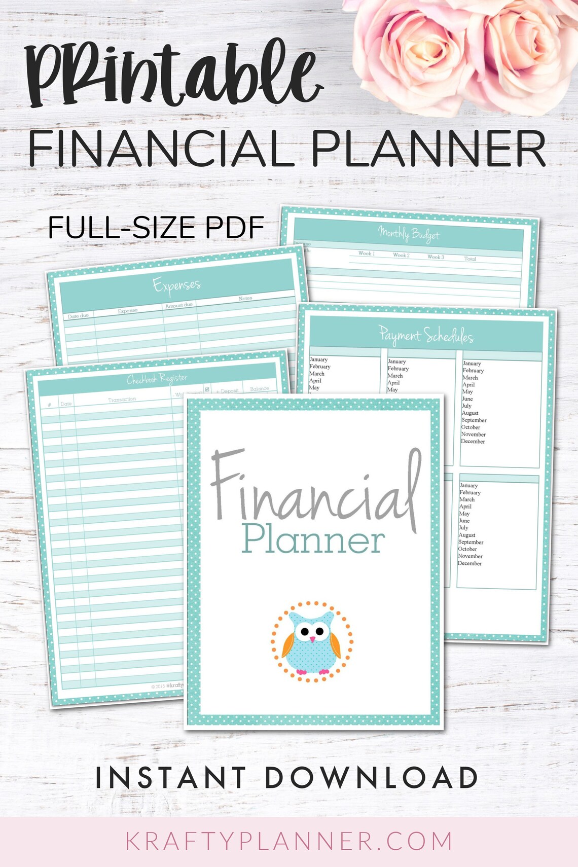 Financial Planner: Instant Download - Etsy