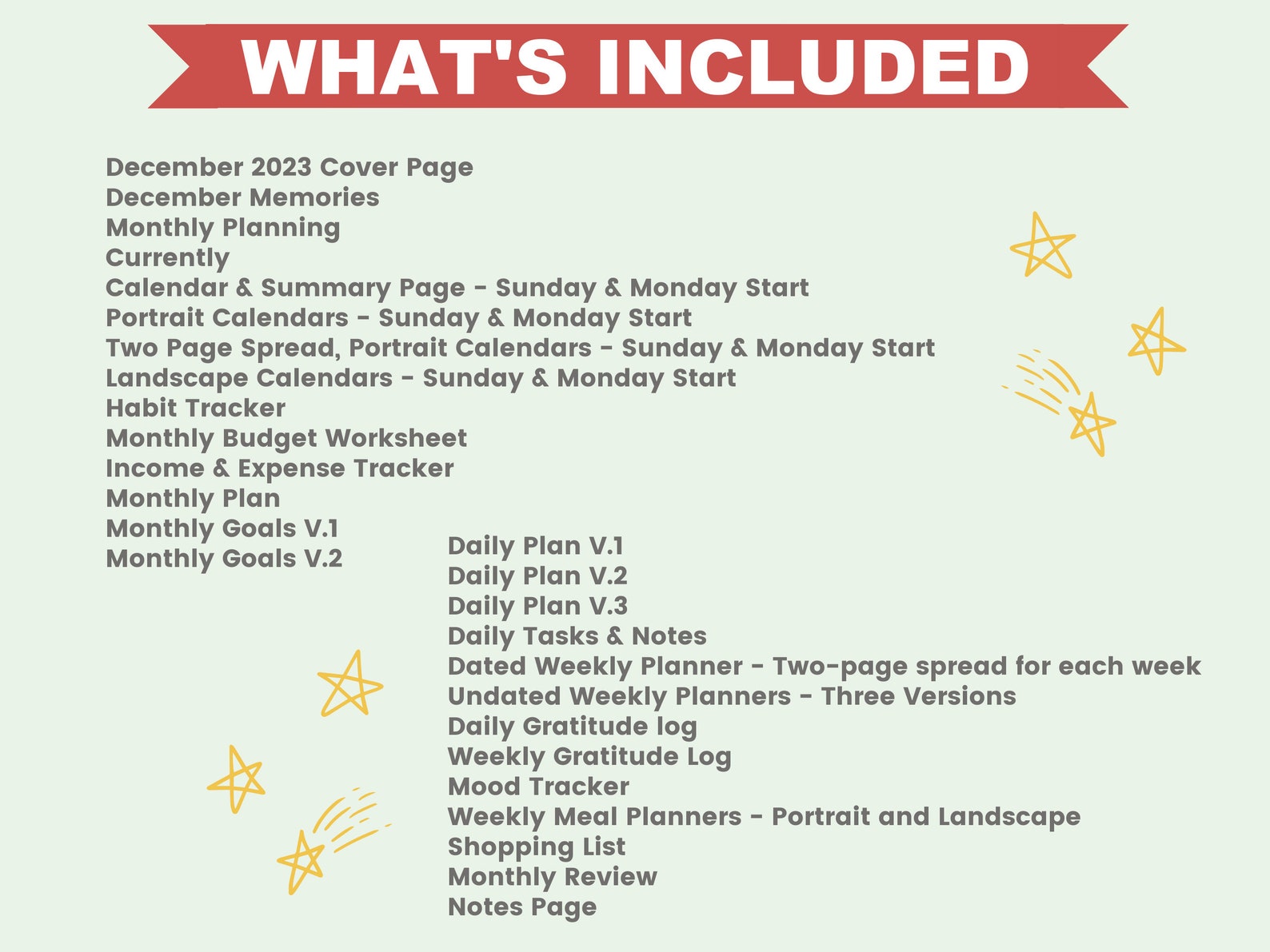 December 2023 Planner Printable PDF Instant Download December 2023 ...