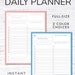 Daily Planning Page Pink Instant Download - Etsy
