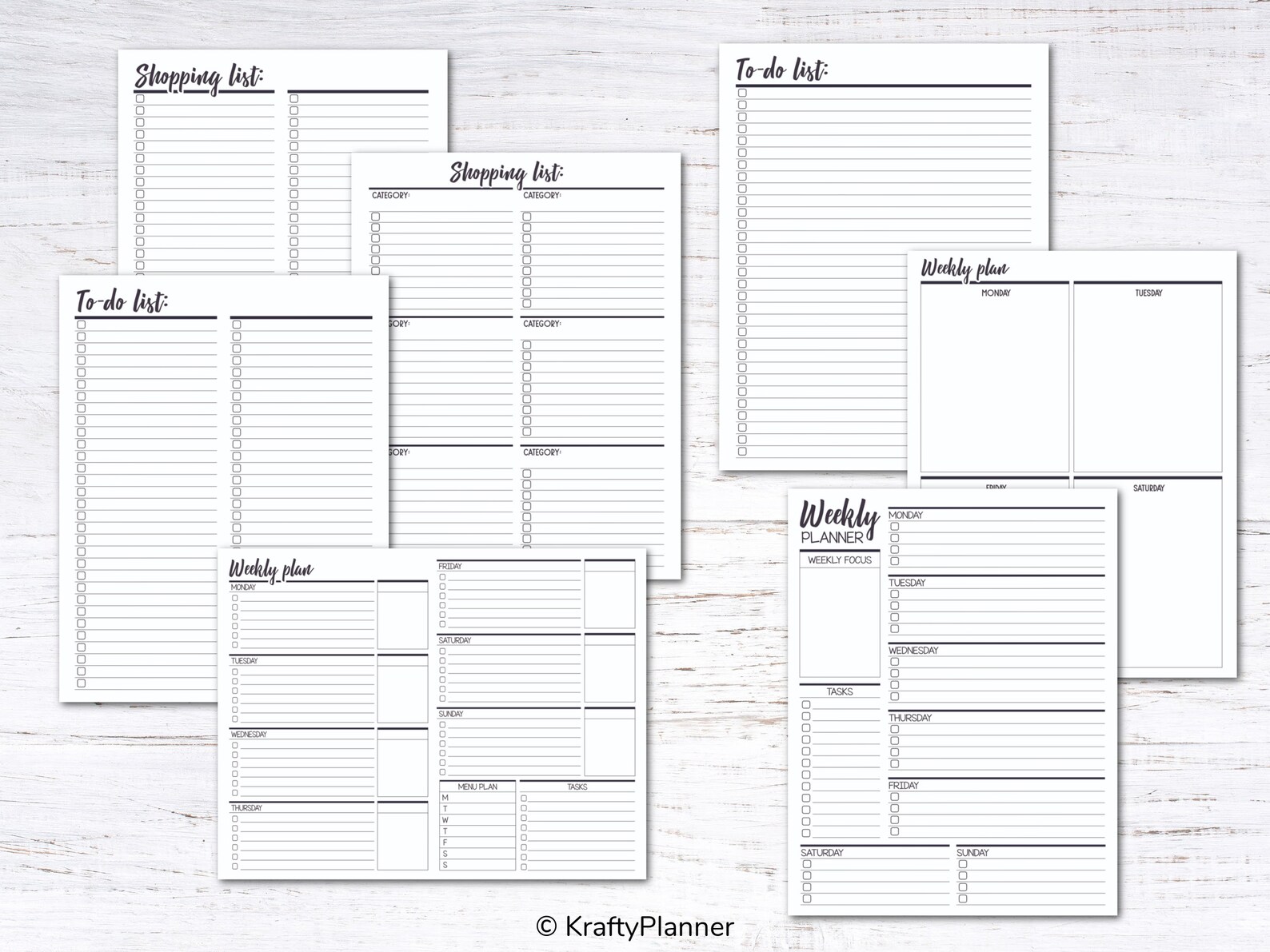 Calendars and To-do List Planner Pack 69 Pages - Etsy