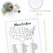 Places I've Been USA Map Printable - Etsy