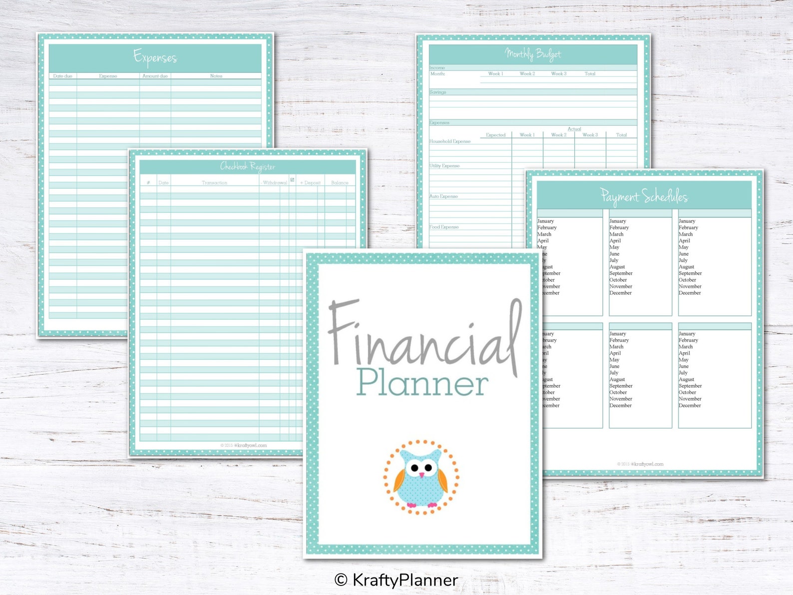 Financial Planner: Instant Download - Etsy