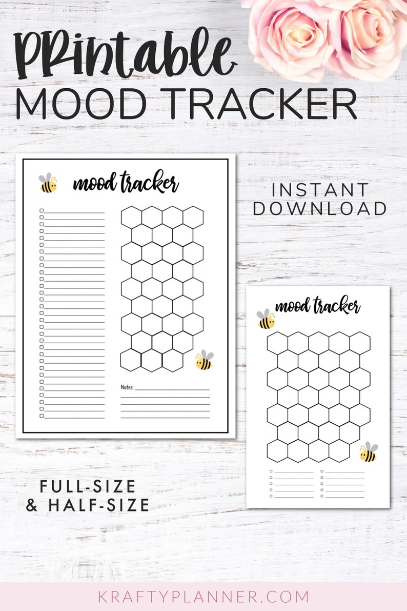 Spring Mood Tracker for Your Planner and Bullet Journal- PDF - Etsy