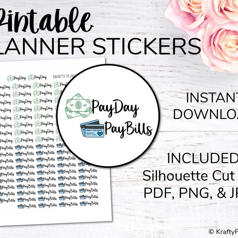 Bill Pay Stickers - Etsy