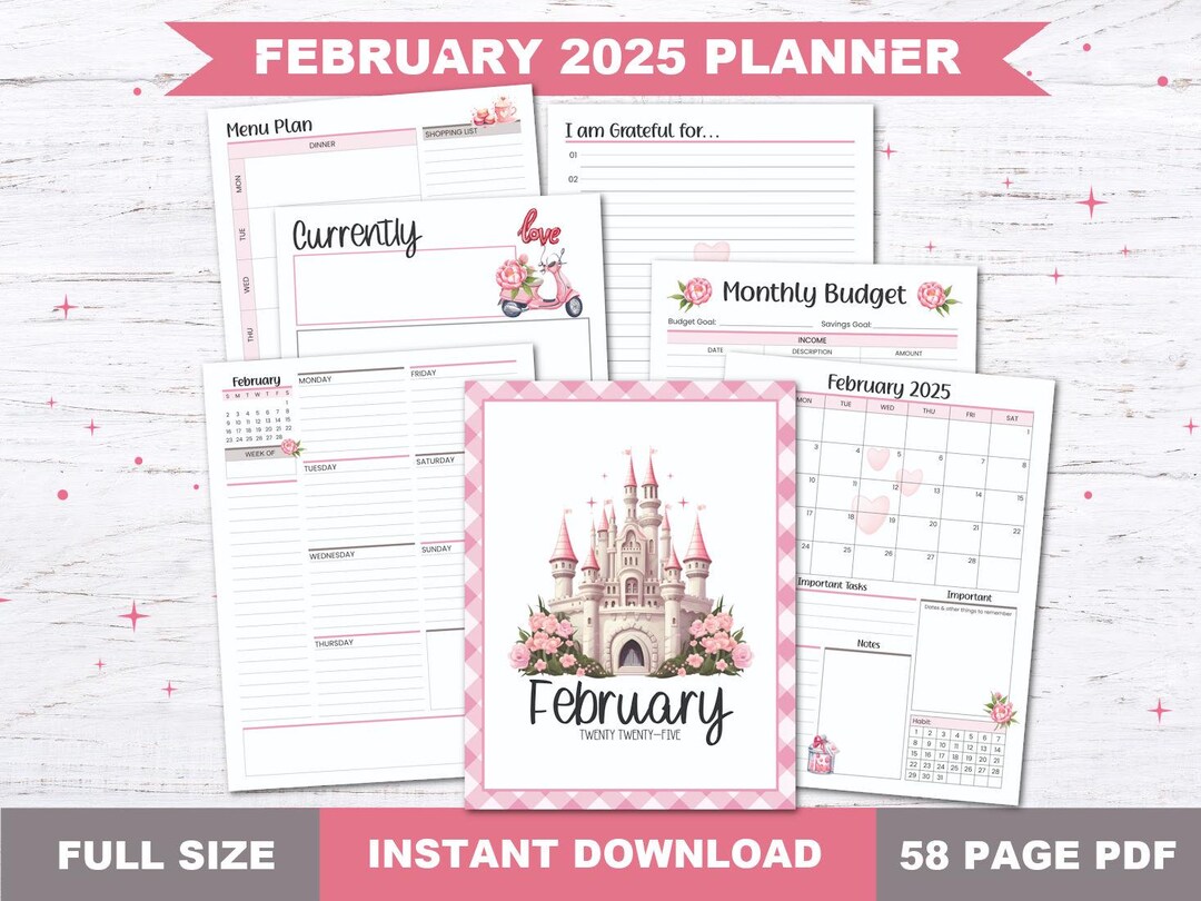 February 2025 Planner Printable PDF. Daily Agenda to Stay Organized All ...