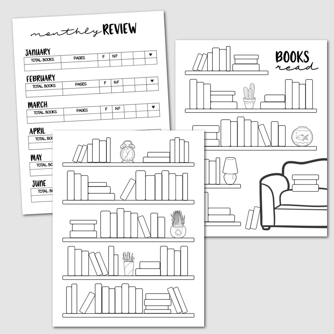 Reading Journal Printable Book Lover's Diary Literary Log - Etsy