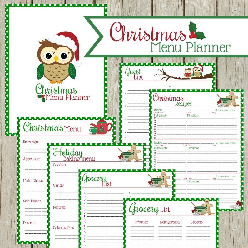 Christmas Menu Planner Instant Download Etsy christmas-menu-planner-instant-download-etsy