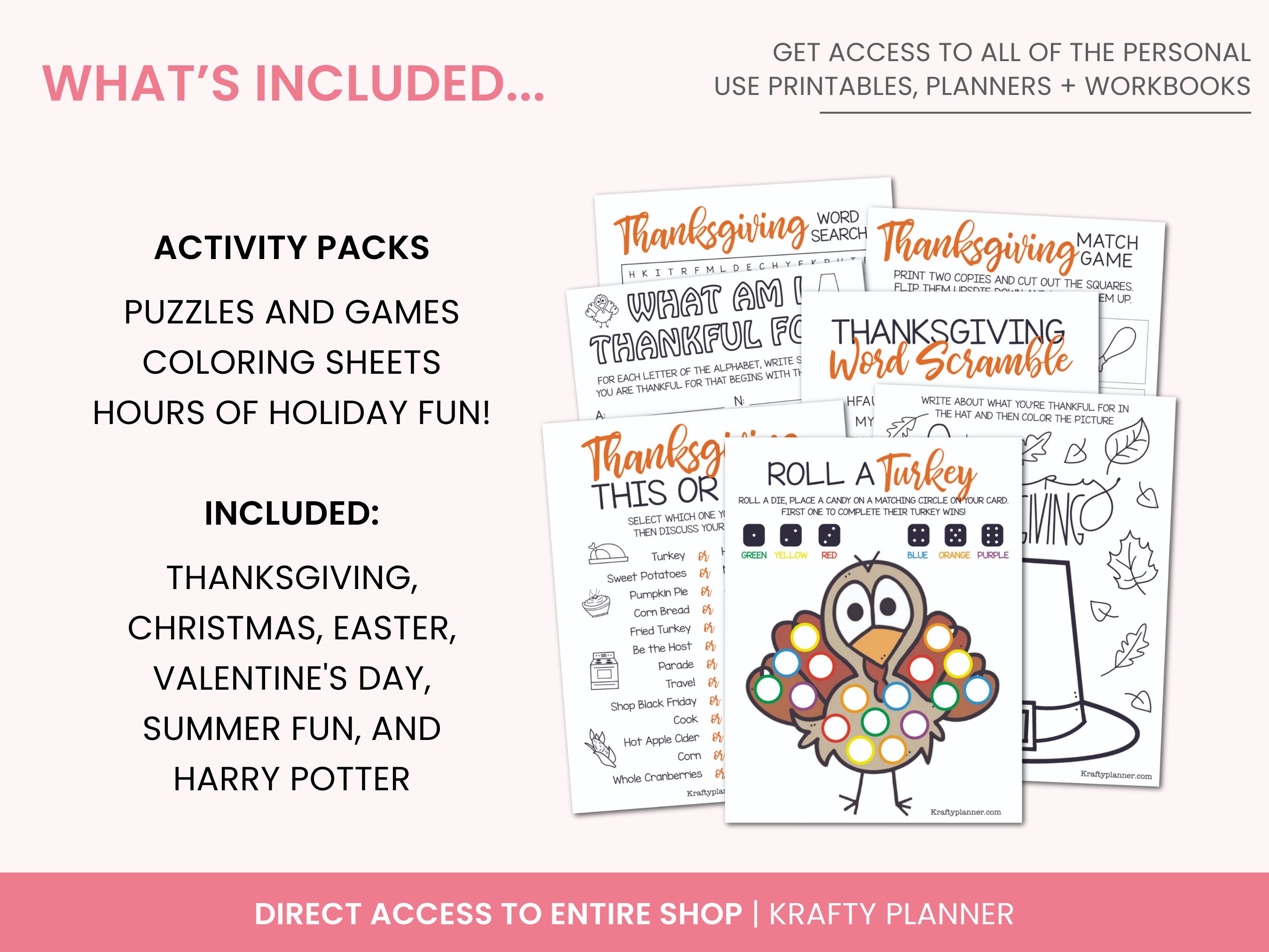 Krafty Planner Printable Vault | All-in-one Access Pass Lifetime Shop ...