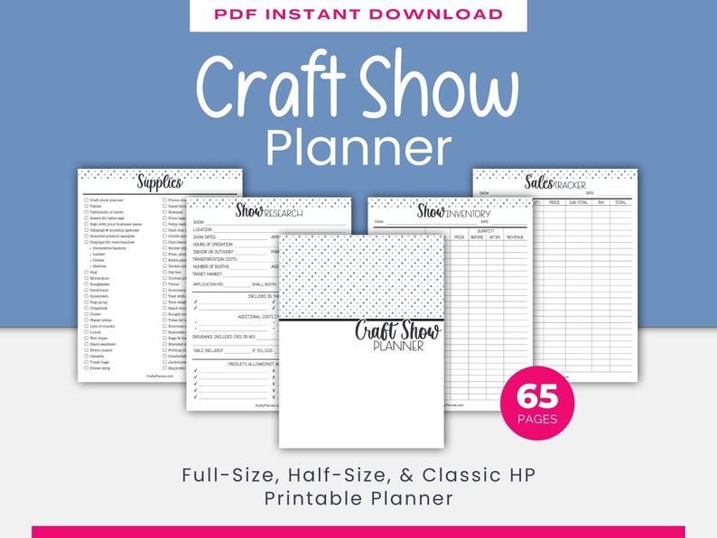 Craft Show Planner, Craft Fair Planner, Craft Order Form, Inventory ...