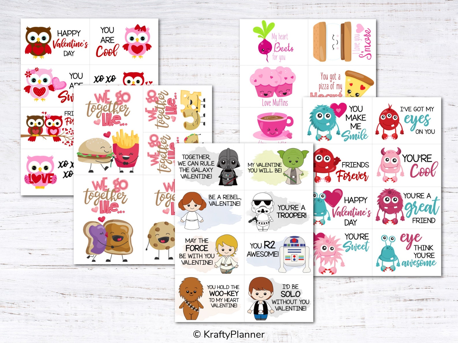 Valentine's Day Fun Printable Cards - Etsy