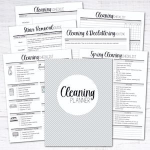 Home Management Binder - Editable Planner Bundle Starter Kit - Black/grey - Etsy