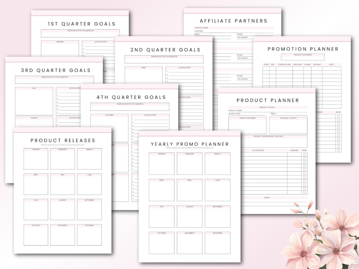 Small Business Planner Printable | Organize Goals, Finances & Daily ...