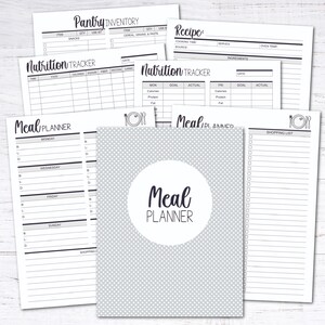 Home Management Binder - Editable Planner Bundle Starter Kit - Black/grey - Etsy