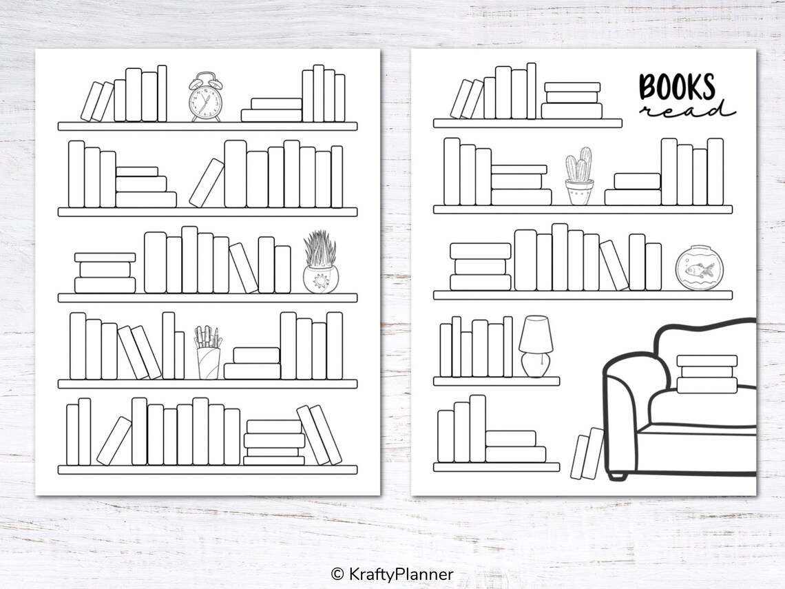 Books Read Printable Tracker 4 Sheets PDF - Etsy