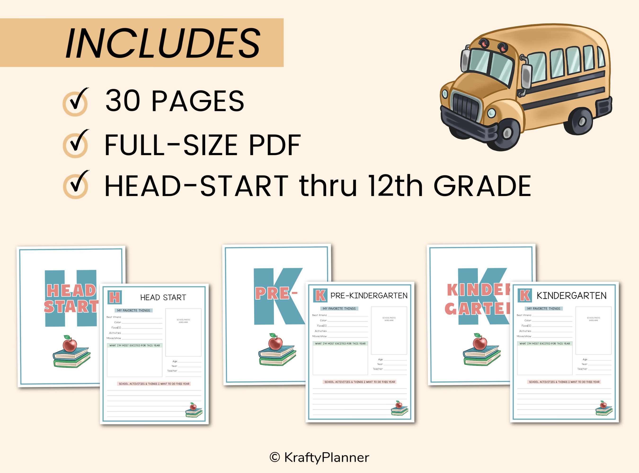 School Memory Box and Keepsake Folder Printables, Back-to-school ...