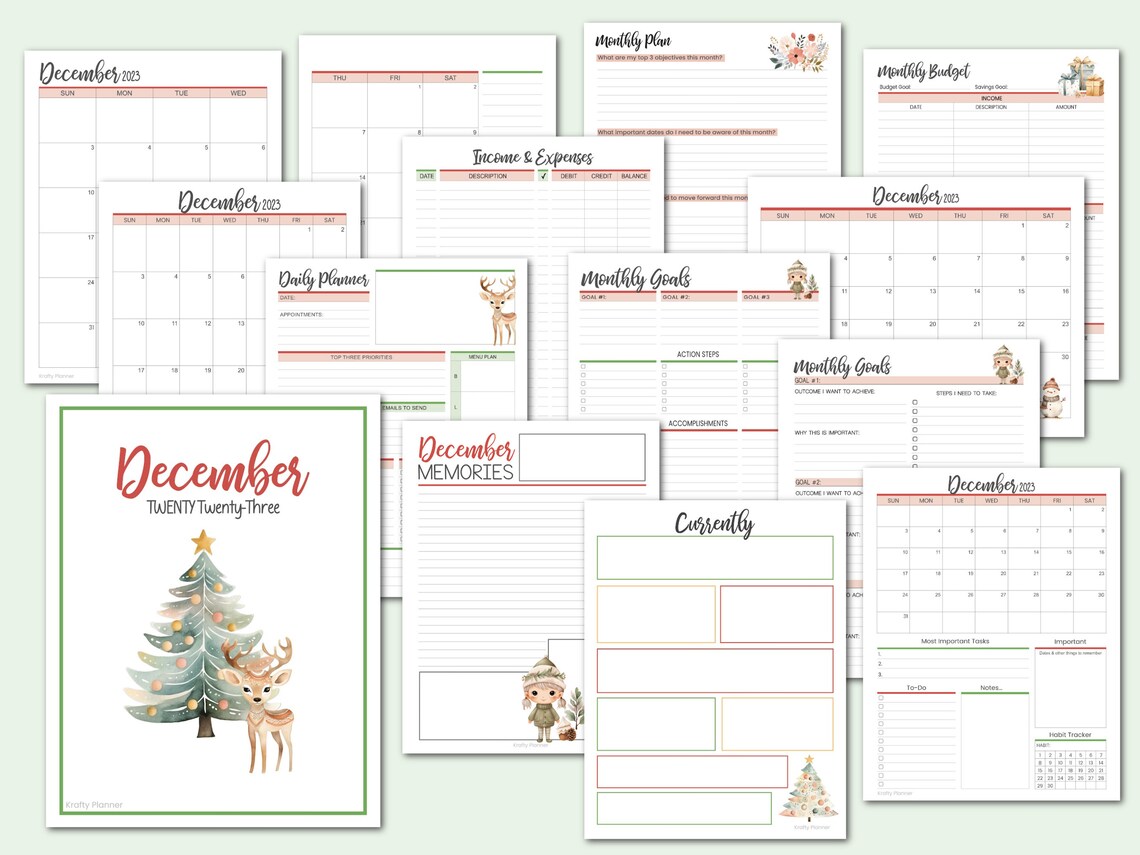 December 2023 Planner Printable PDF Instant Download December 2023 ...