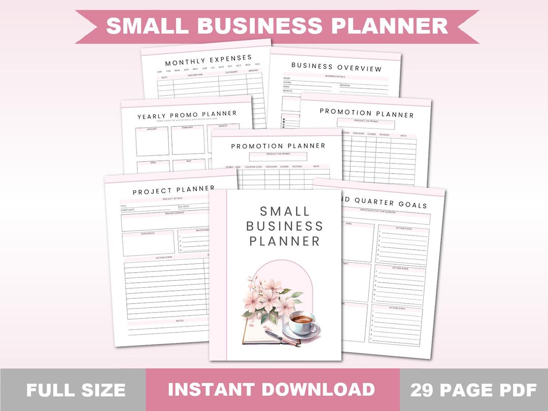 Small Business Planner Printable | Organize Goals, Finances & Daily ...