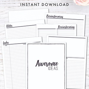 Awesome Ideas Planner Pack - 16 Pages {instant Download} - Etsy