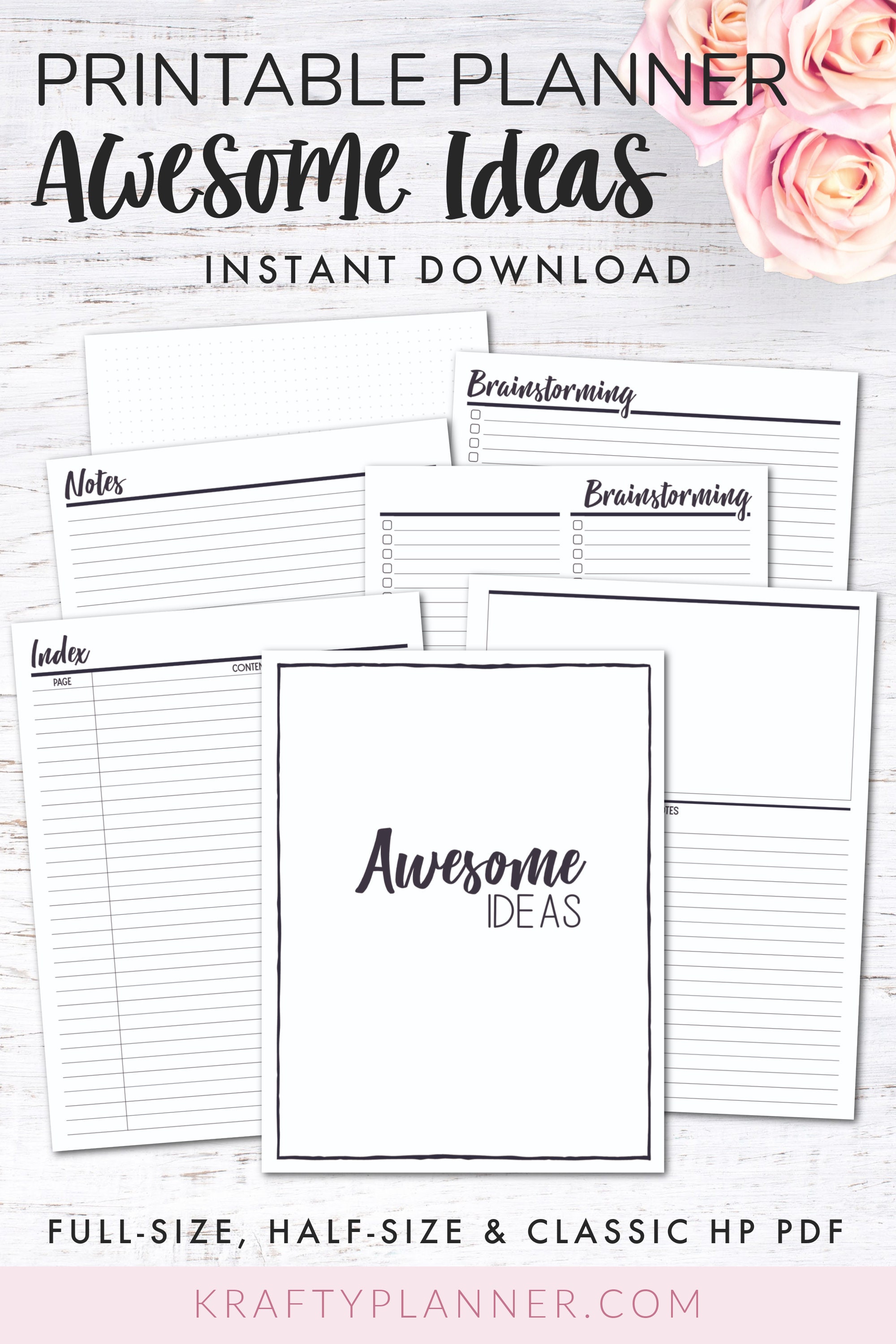 Awesome Ideas Planner Pack - 16 Pages {instant Download} - Etsy