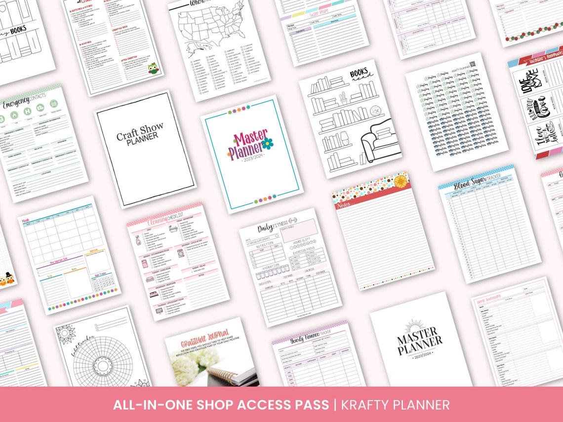 Krafty Planner Printable Vault | All-in-one Access Pass Lifetime Shop ...
