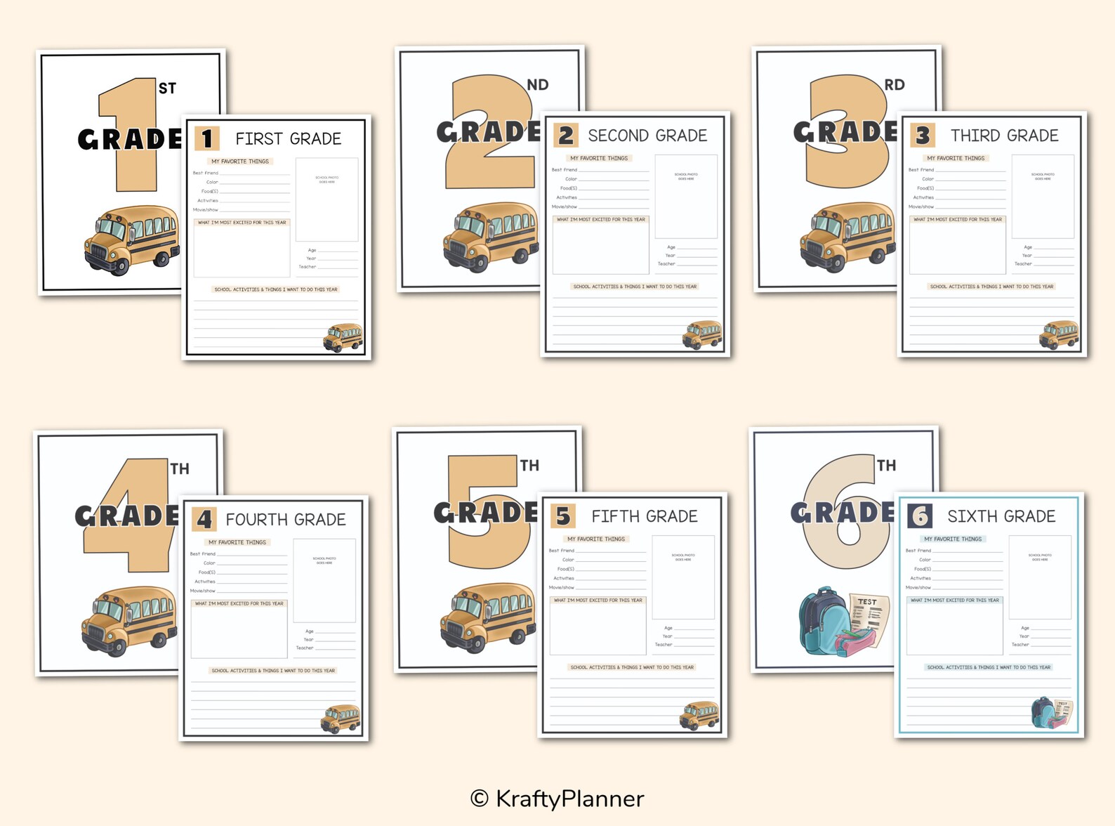 School Memory Box and Keepsake Folder Printables, Back-to-school ...