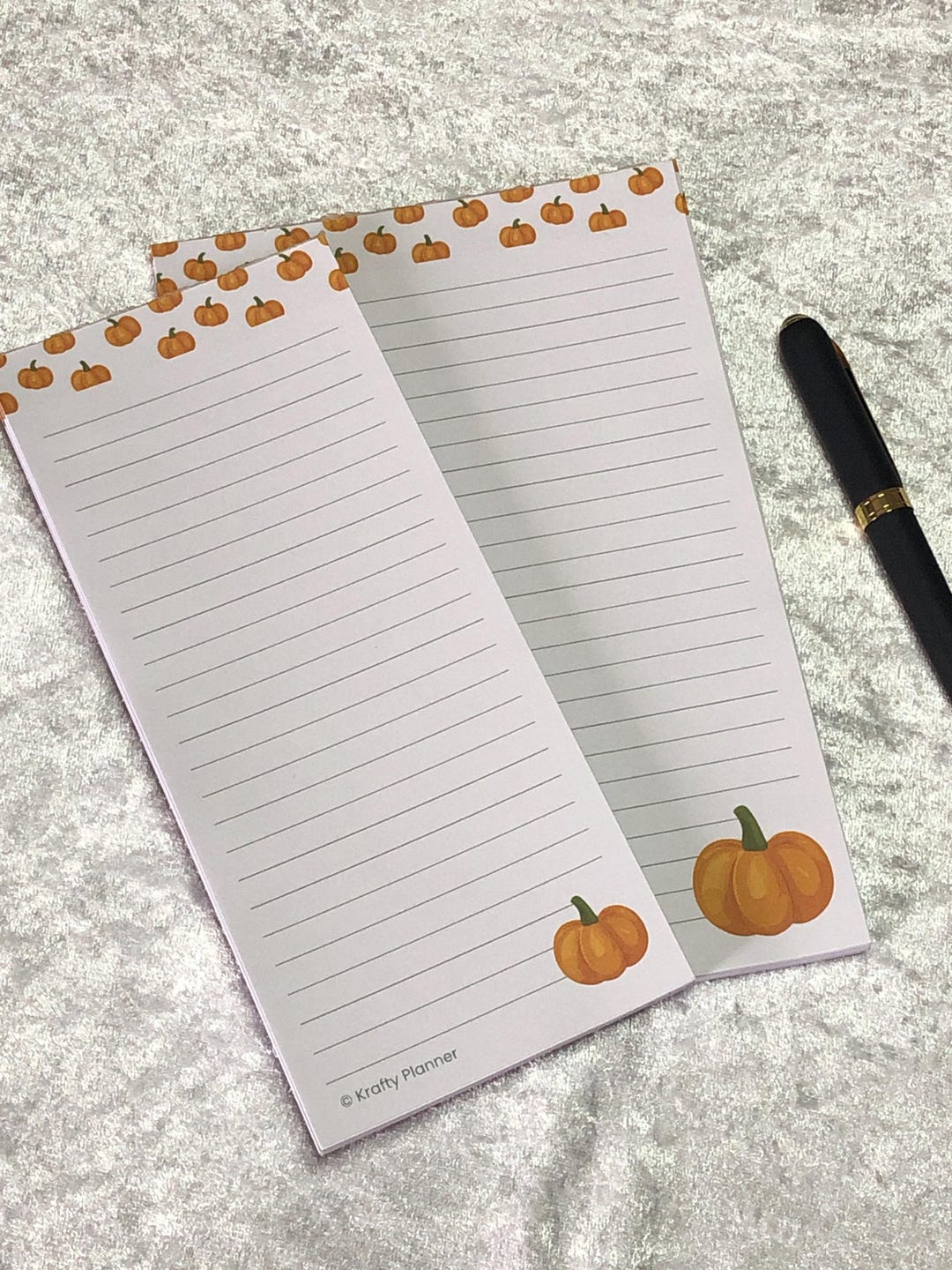 Fall Pumpkin Notepad | Small or Large Sizes | Autumn Stationery | Lined ...