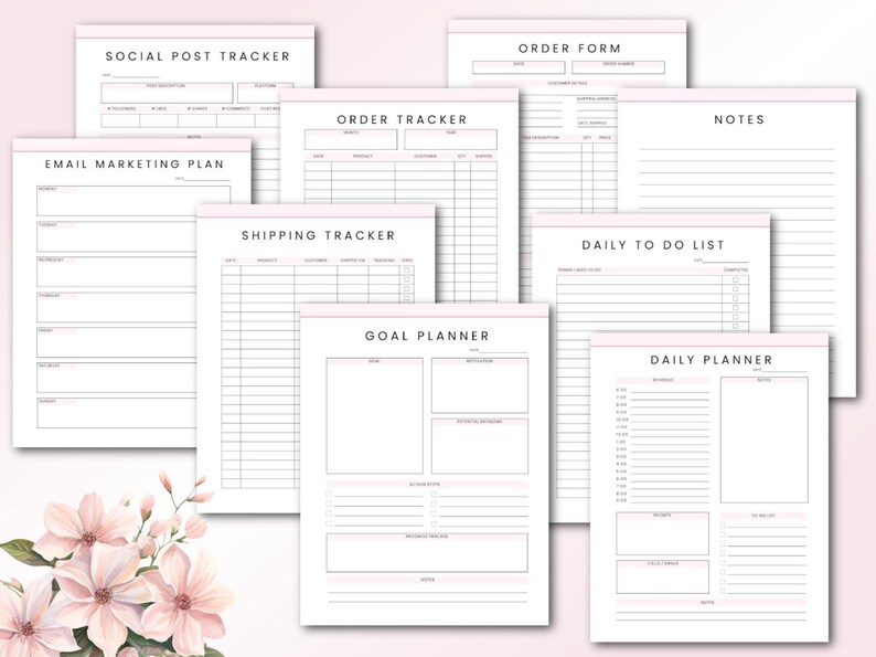 Small Business Planner Printable Organize Goals, Finances & Daily Tasks ...