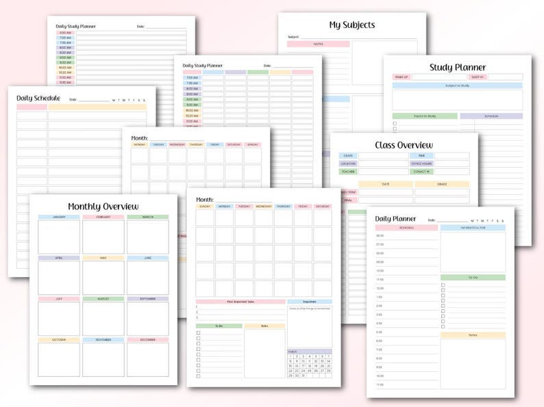 Printable Student Planner – Ultimate School Organizer for Success ...