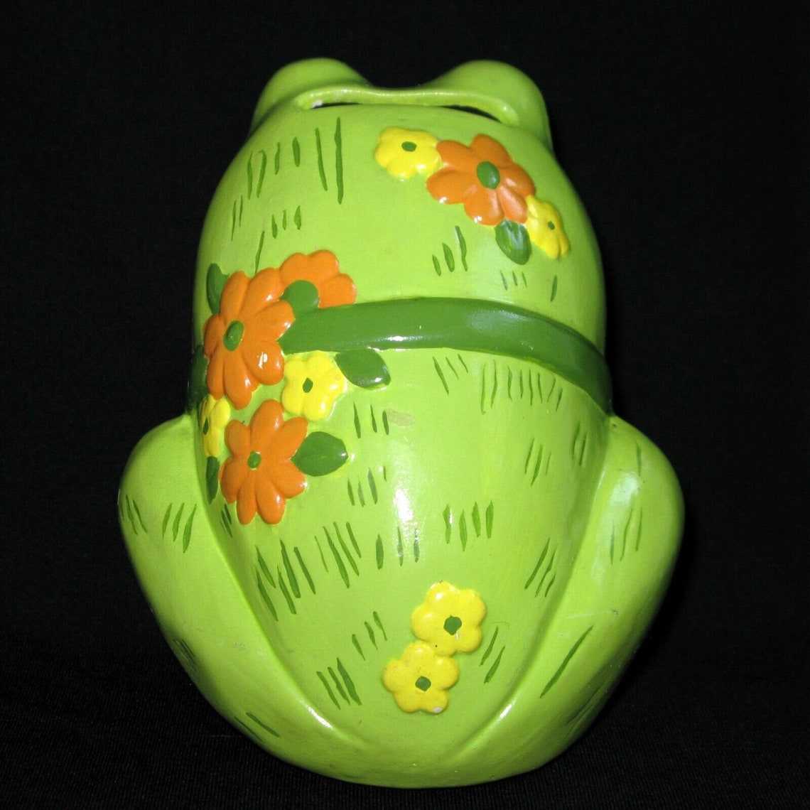 Vintage Chalkware Frog Bank AMY Big Eye Froggy Piggy Bank | Etsy