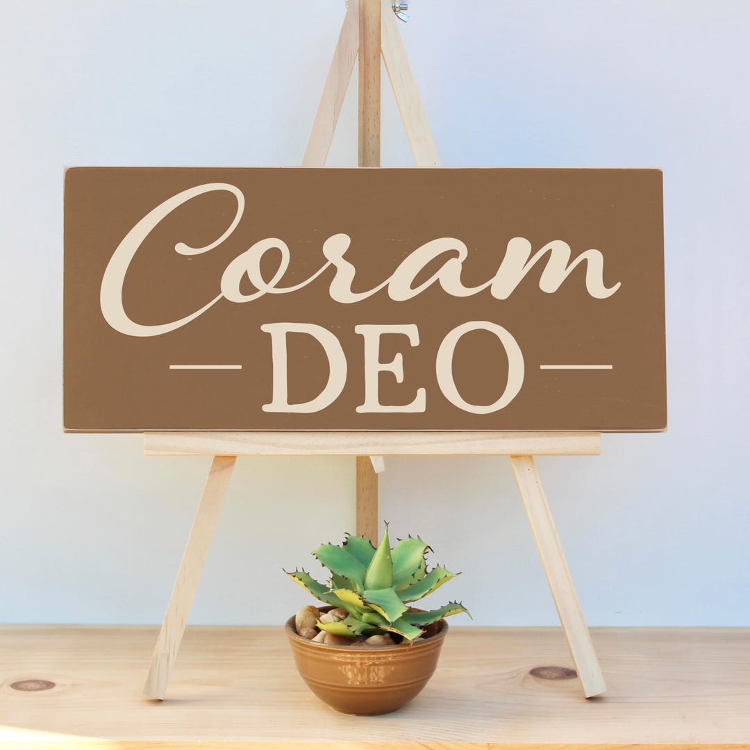 Coram Deo Wooden Sign, Before the Face of God, Reformed Gifts - Etsy