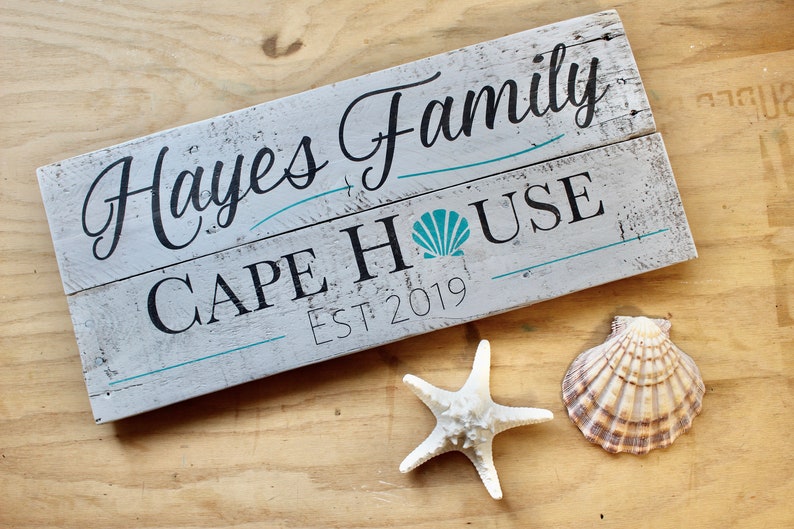 Personalized Family Beach House Sign Choose Your Colors | Etsy