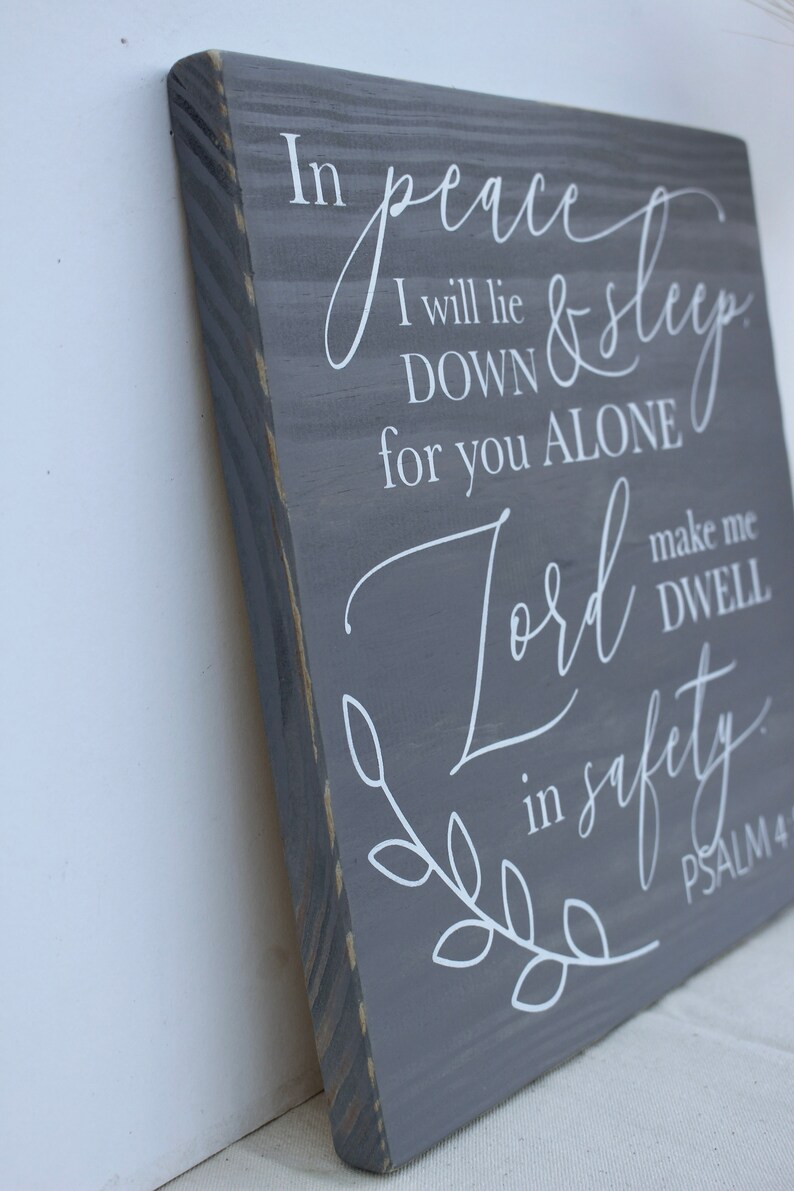 Psalm 4 8 Master Bedroom Wall Farmhouse Wall Decor Bedroom - Etsy