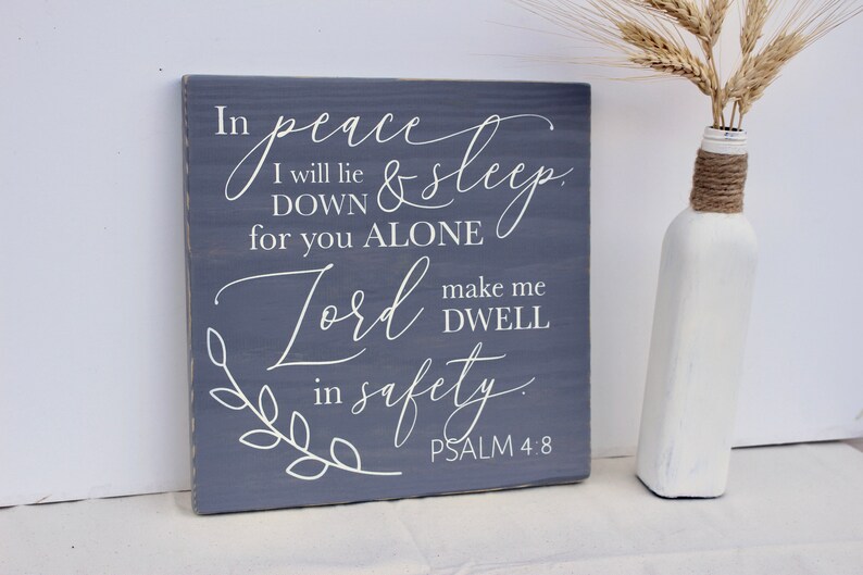 Psalm 4 8 Master Bedroom Wall Farmhouse Wall Decor Bedroom - Etsy