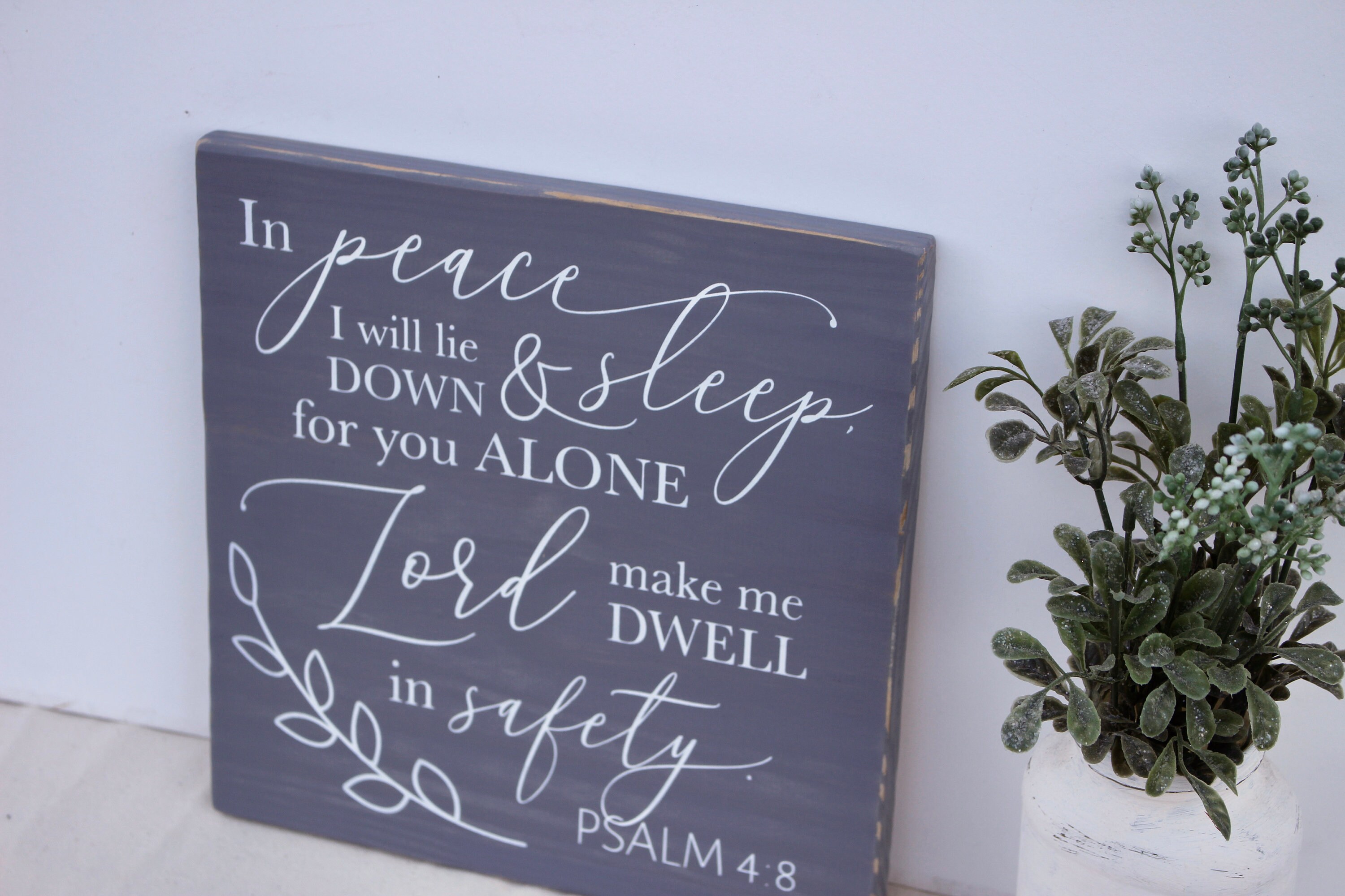 Psalm 4 8 Master Bedroom Wall Farmhouse Wall Decor Bedroom - Etsy