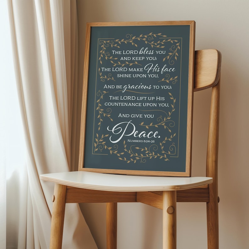 Bible Verse Print, Numbers 6:24-26, Aaronic Blessing - Etsy